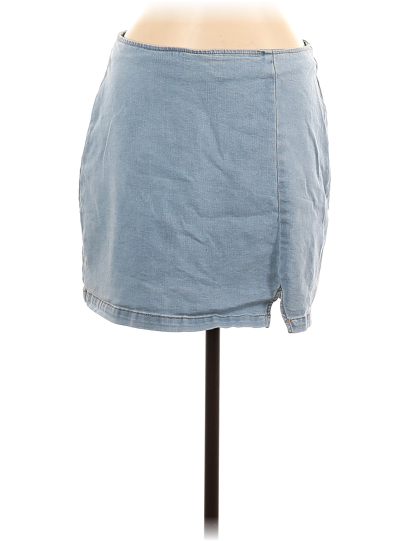 Wild Fable Solid Blue Denim Skirt Size 12 - 45% off | ThredUp