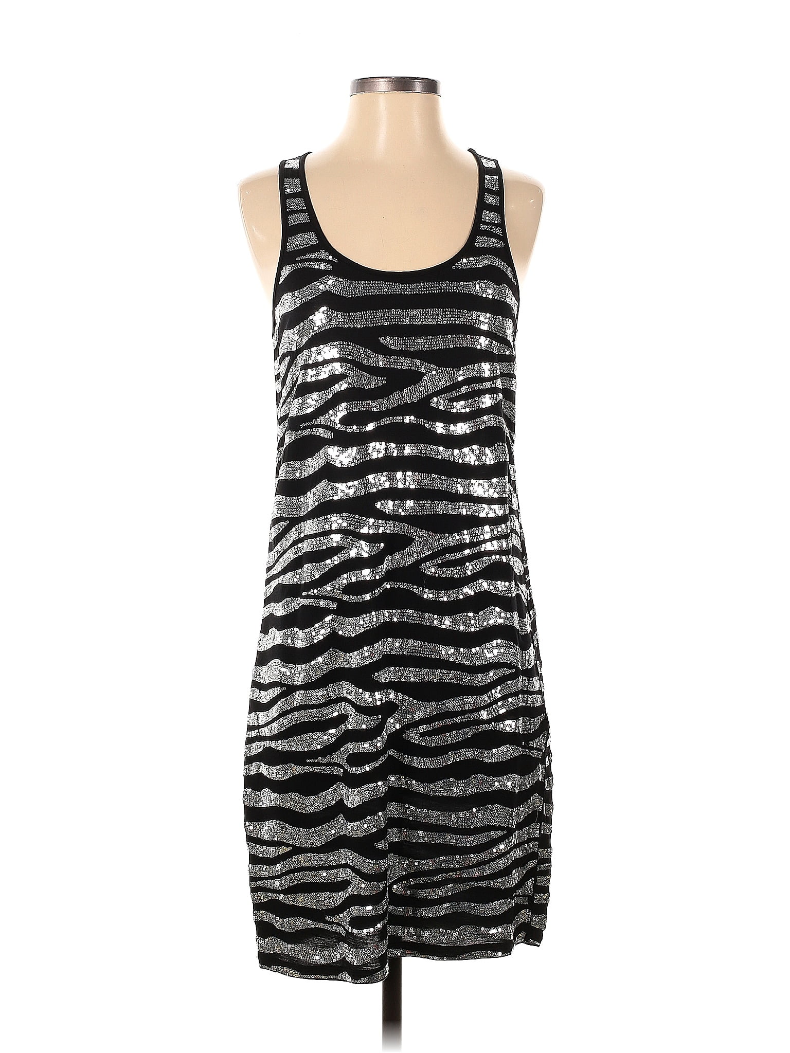 MICHAEL Michael Kors 100% Rayon Silver Cocktail Dress Size M - 74% off | ThredUp