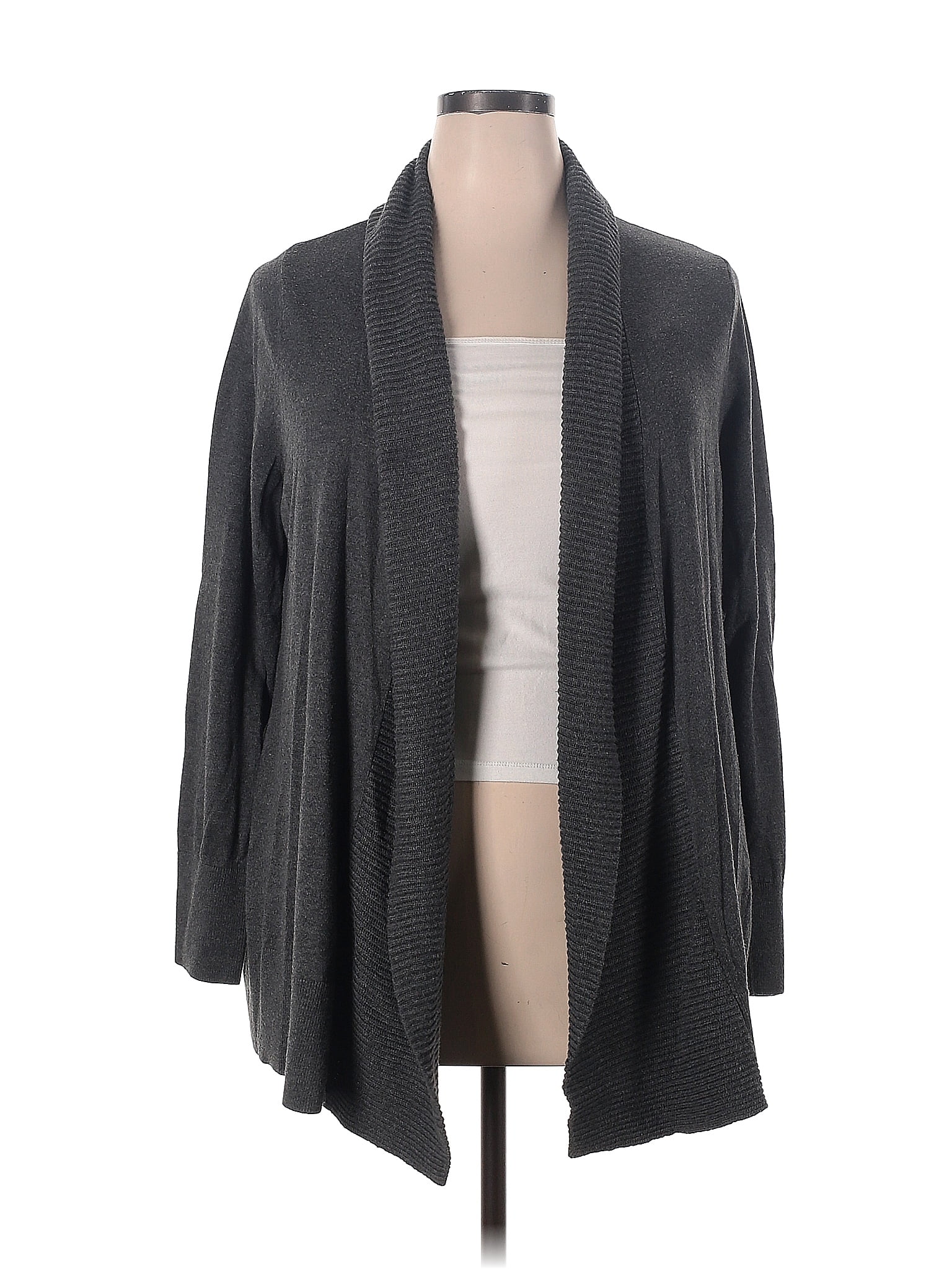 Croft & Barrow Solid Gray Cardigan Size 2X (Plus) - 50% off | ThredUp