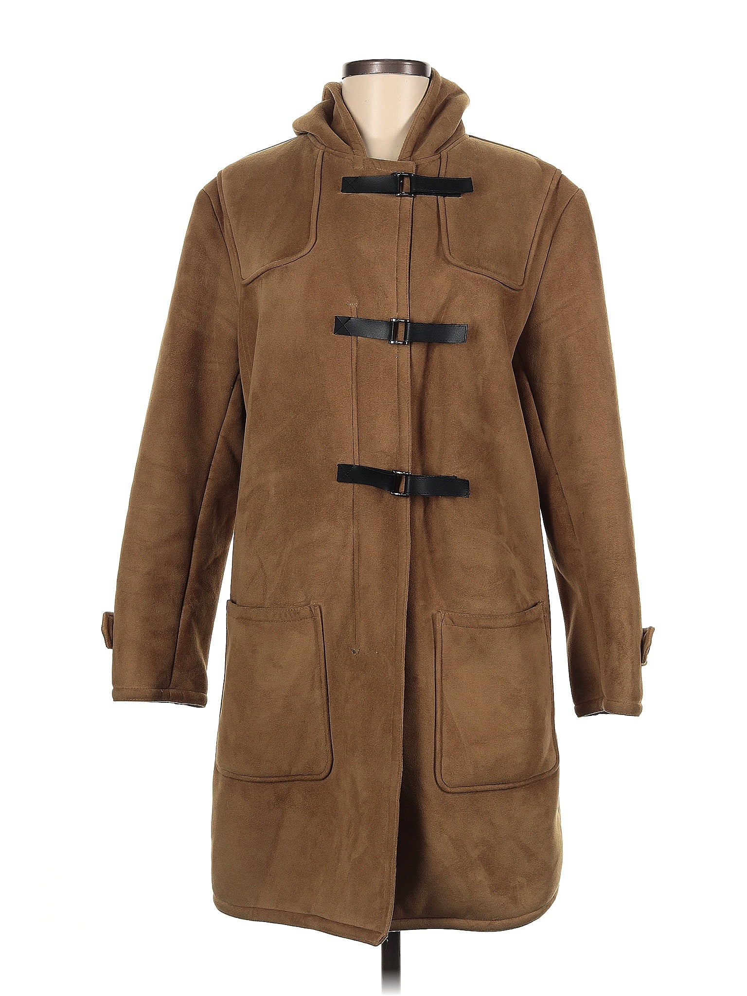 Gallery Solid Color Block Brown Coat Size M - 20% off | ThredUp