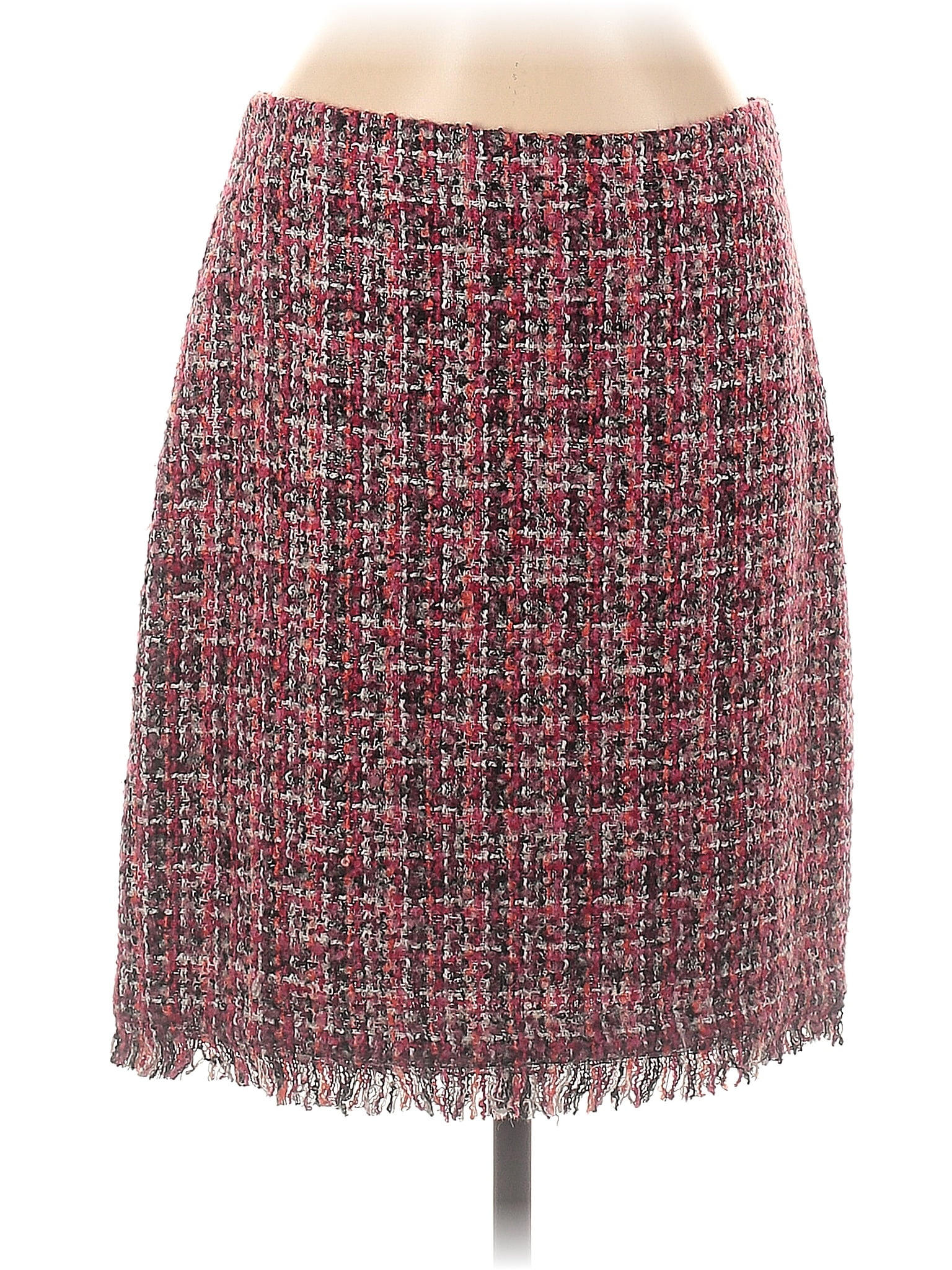 Talbots Tweed Multi Color Red Casual Skirt Size 6 81 Off Thredup