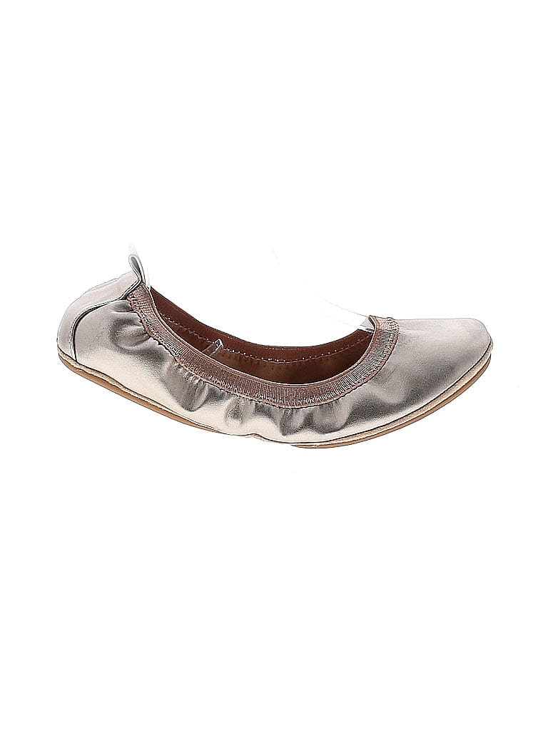 Yny Solid Metallic Silver Flats Size 8 - 57% off | ThredUp