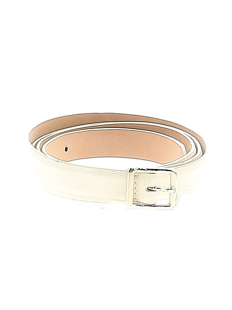 J.Crew Solid Ivory Leather Belt Size M - 62% off | ThredUp