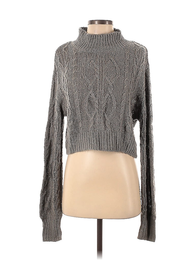 Vigoss 100% Acrylic Color Block Solid Gray Pullover Sweater Size S - 71 ...