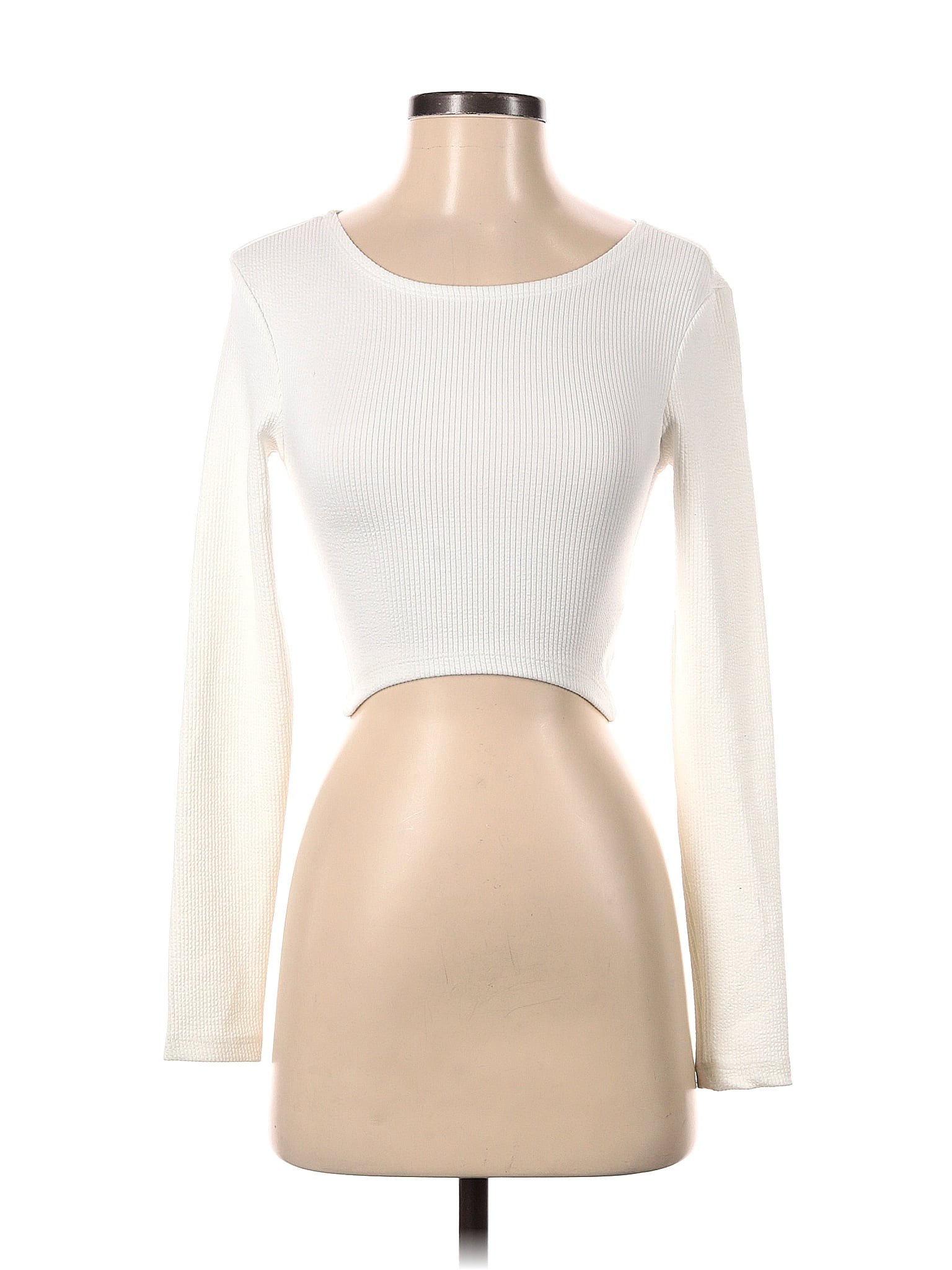 Zara Solid White Ivory Long Sleeve Blouse Size S 49 Off Thredup