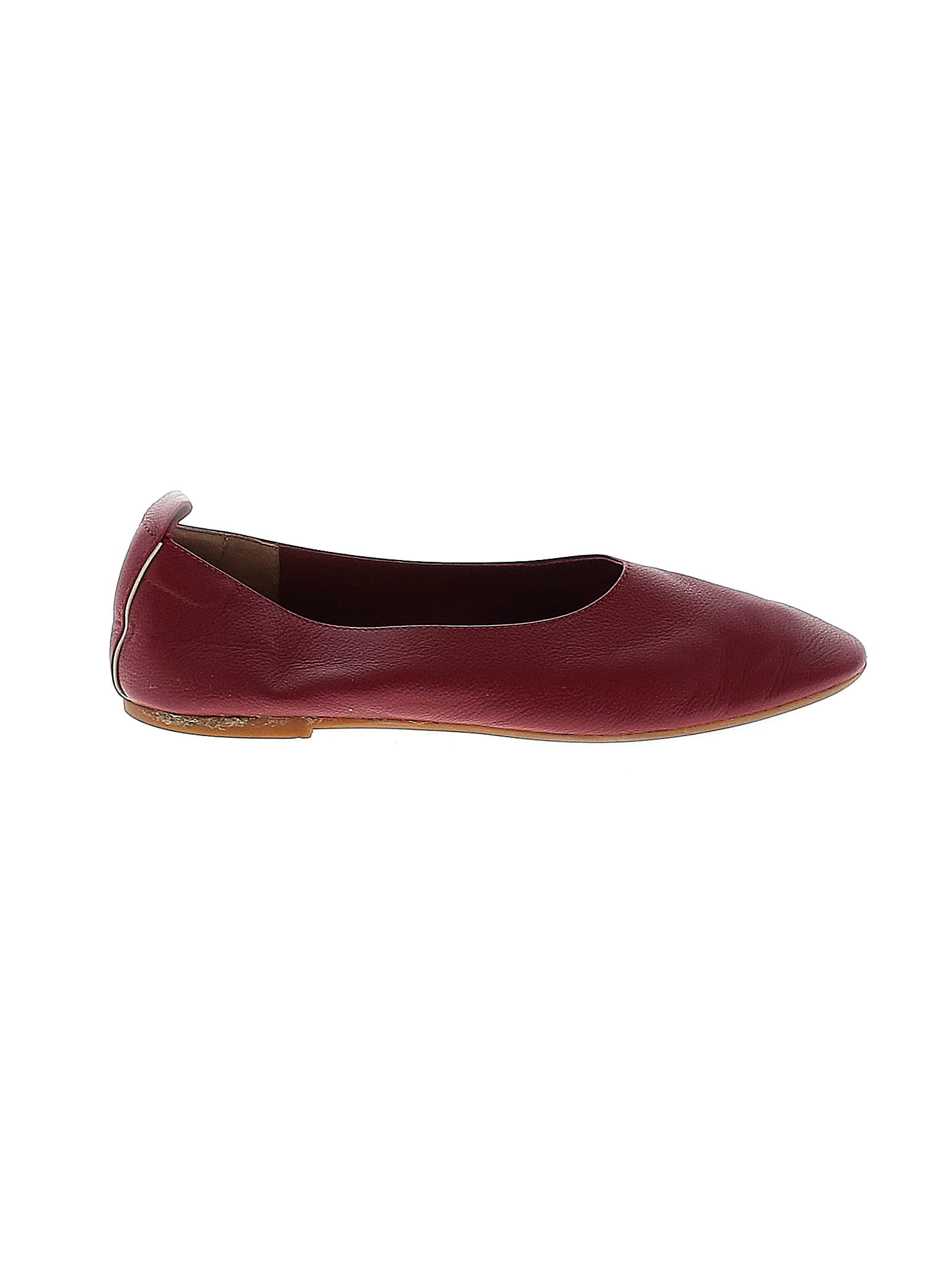 Everlane Solid Maroon Burgundy Flats Size 7 1/2 - 50% off | ThredUp