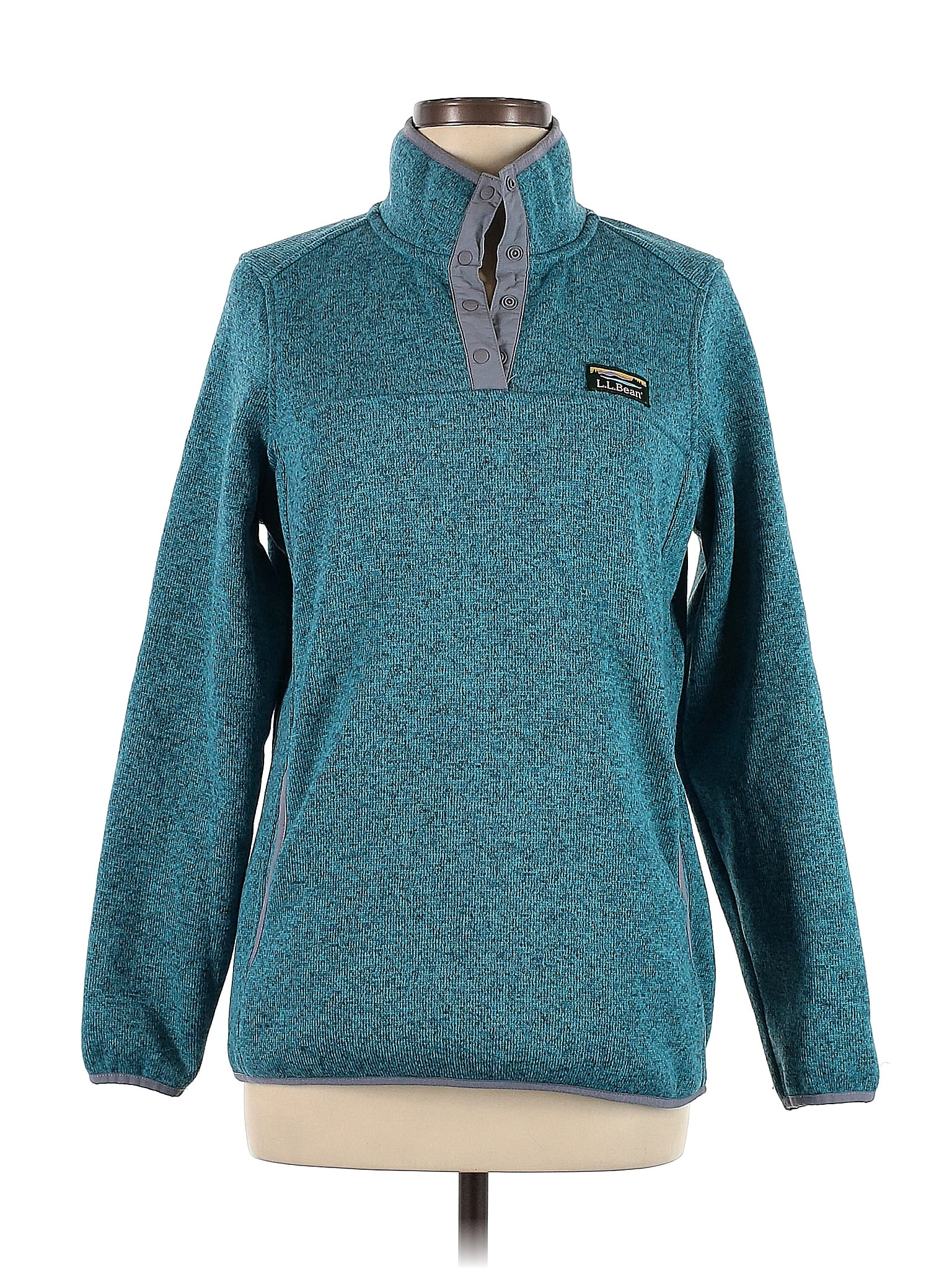 L.L.Bean 100% Polyester Teal Track Jacket Size M - 48% off | ThredUp