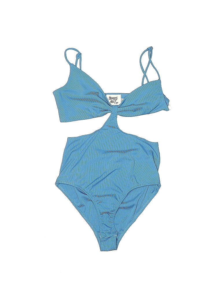 Princess Polly Solid Blue One Piece Swimsuit Size 6 - 52% off | ThredUp