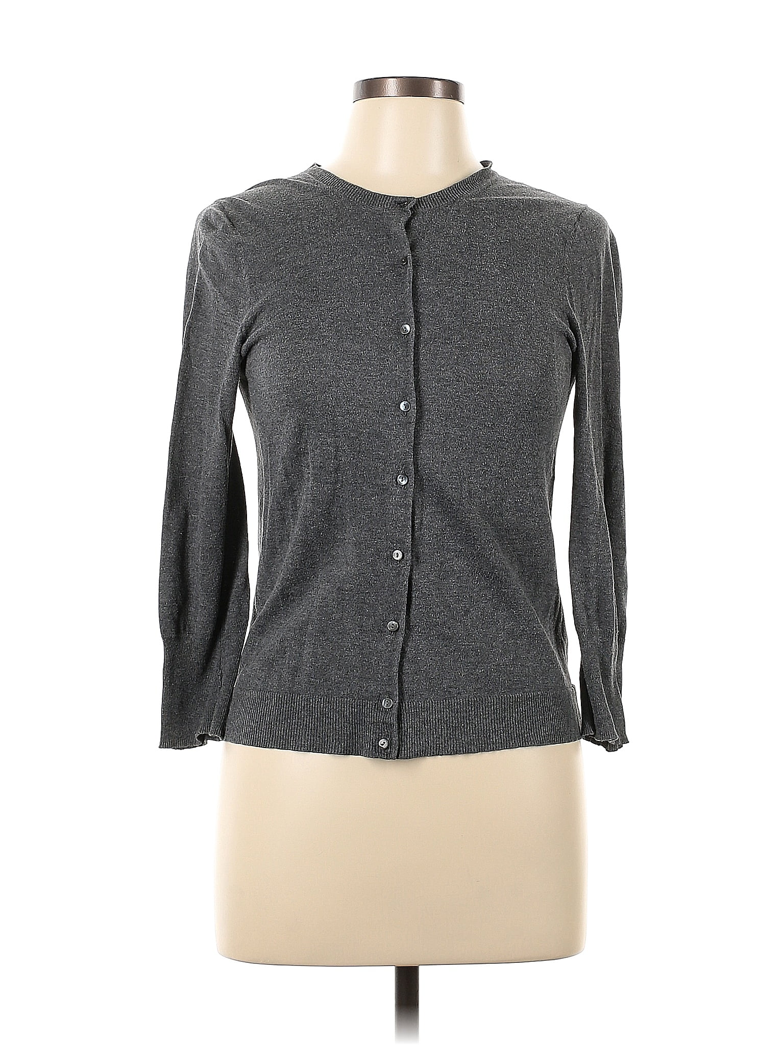 Gap 100 Cotton Color Block Gray Cardigan Size L 68 Off Thredup
