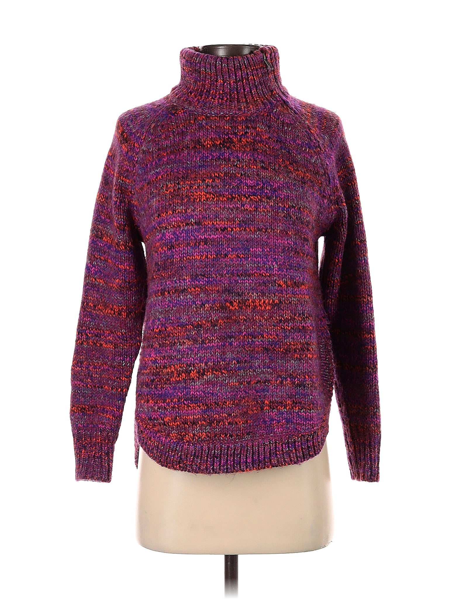 Madewell Color Block Marled Purple Turtleneck Sweater Size XS - 71% off ...