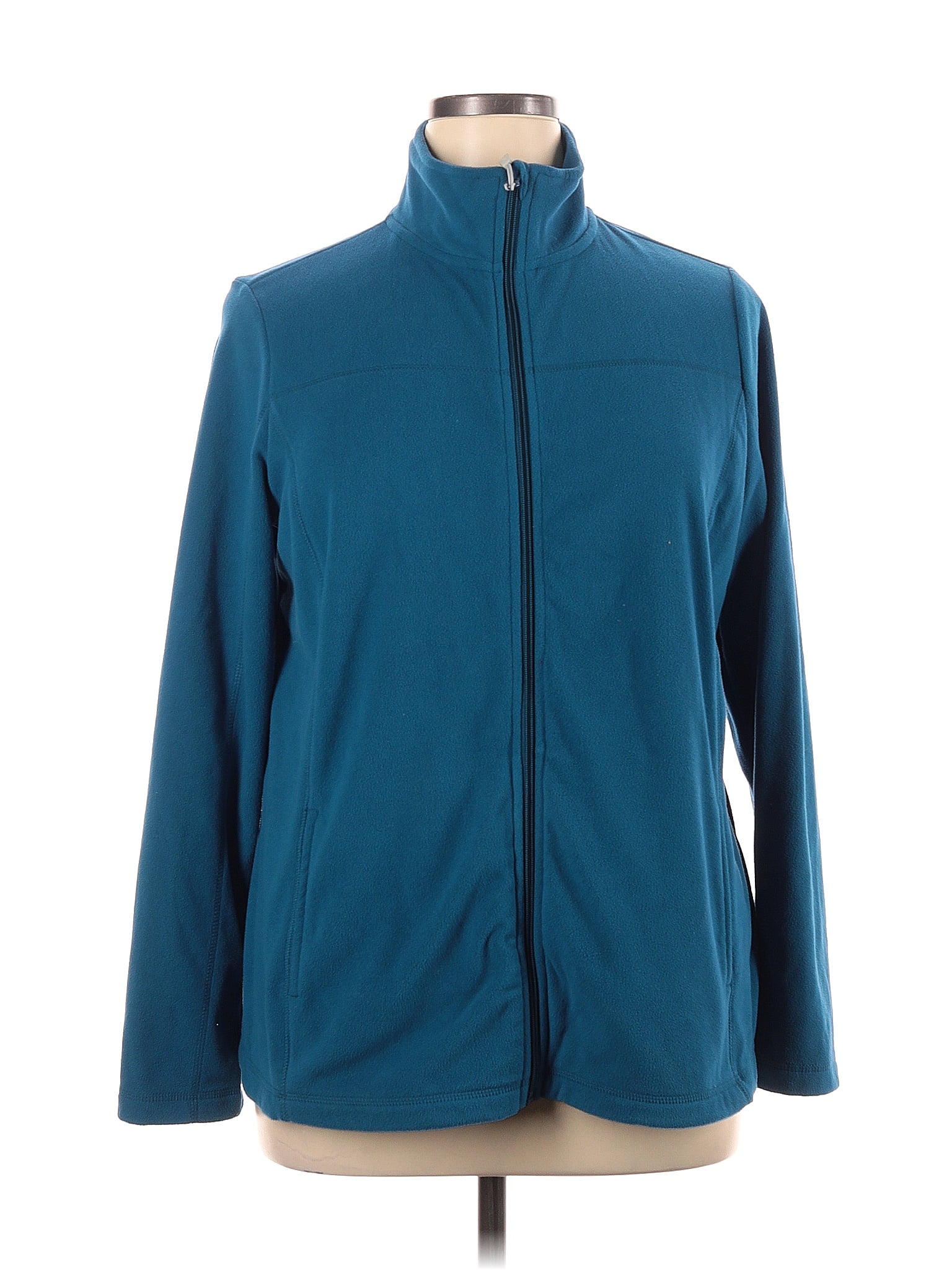 Danskin Now 100% Polyester Solid Teal Track Jacket Size L - 46% off ...
