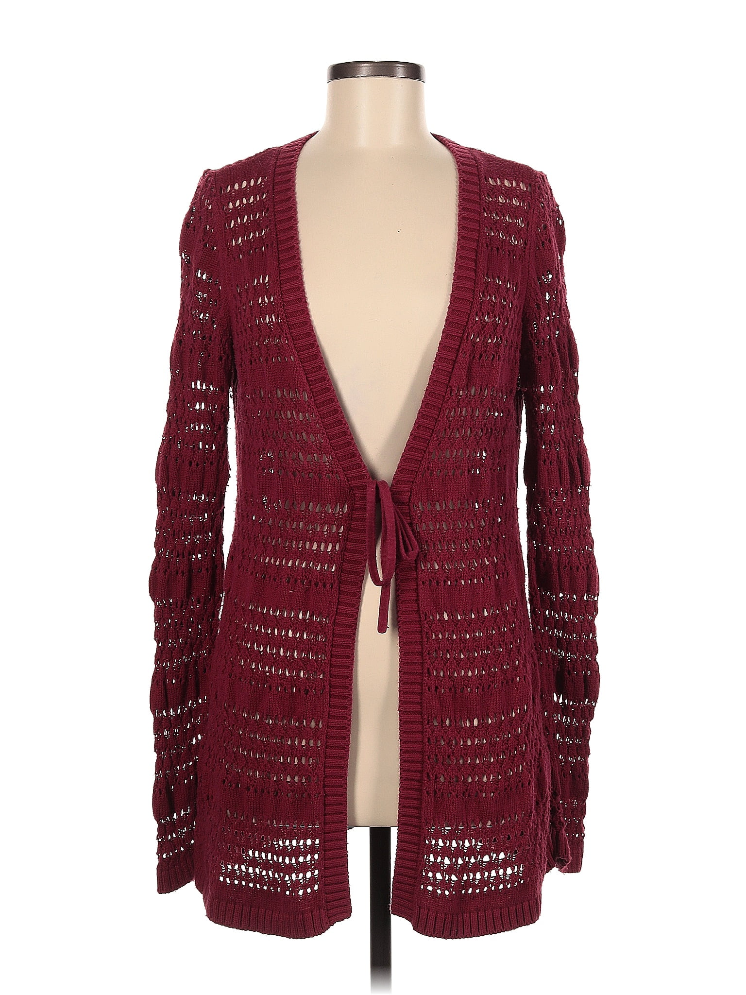 Matilda Jane Color Block Solid Burgundy Cardigan Size M - 65% off | ThredUp