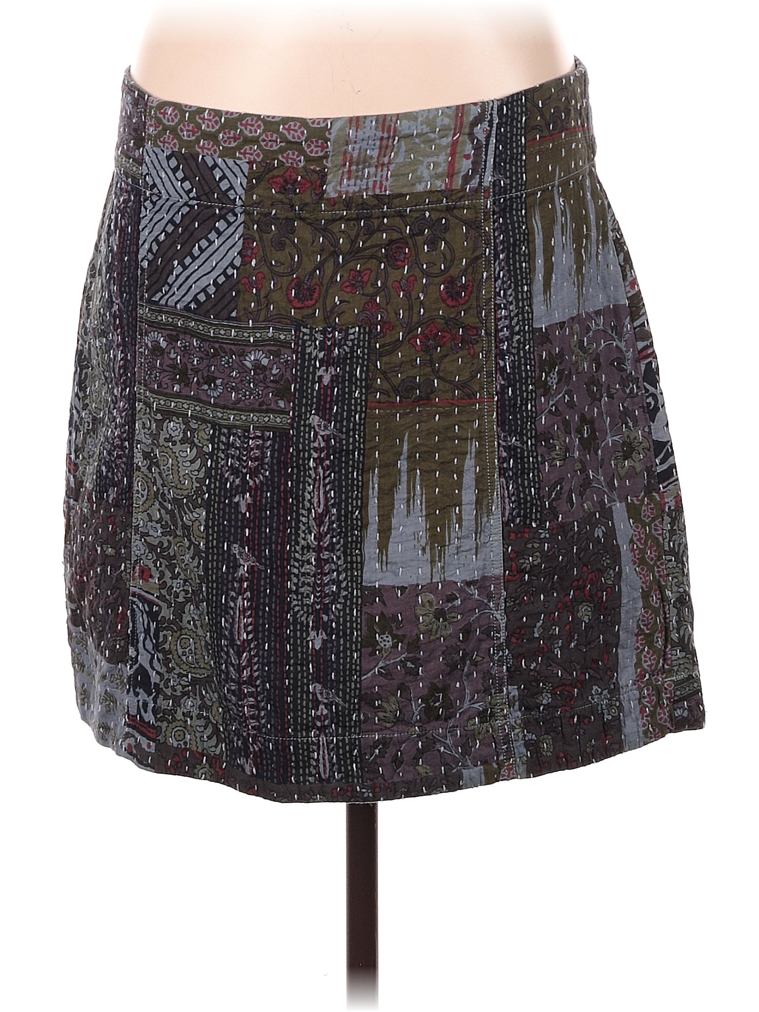 Dylan 100 Cotton Multi Color Gray Casual Skirt Size M 77 Off Thredup
