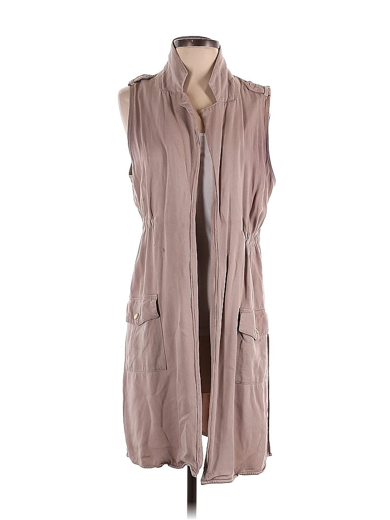 Mi ami 100% Rayon Solid Blush Tan Vest Size S - 57% off | ThredUp