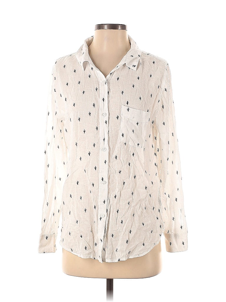 Rails Polka Dots White Ivory Long Sleeve Button-Down Shirt Size S - 75% off | ThredUp