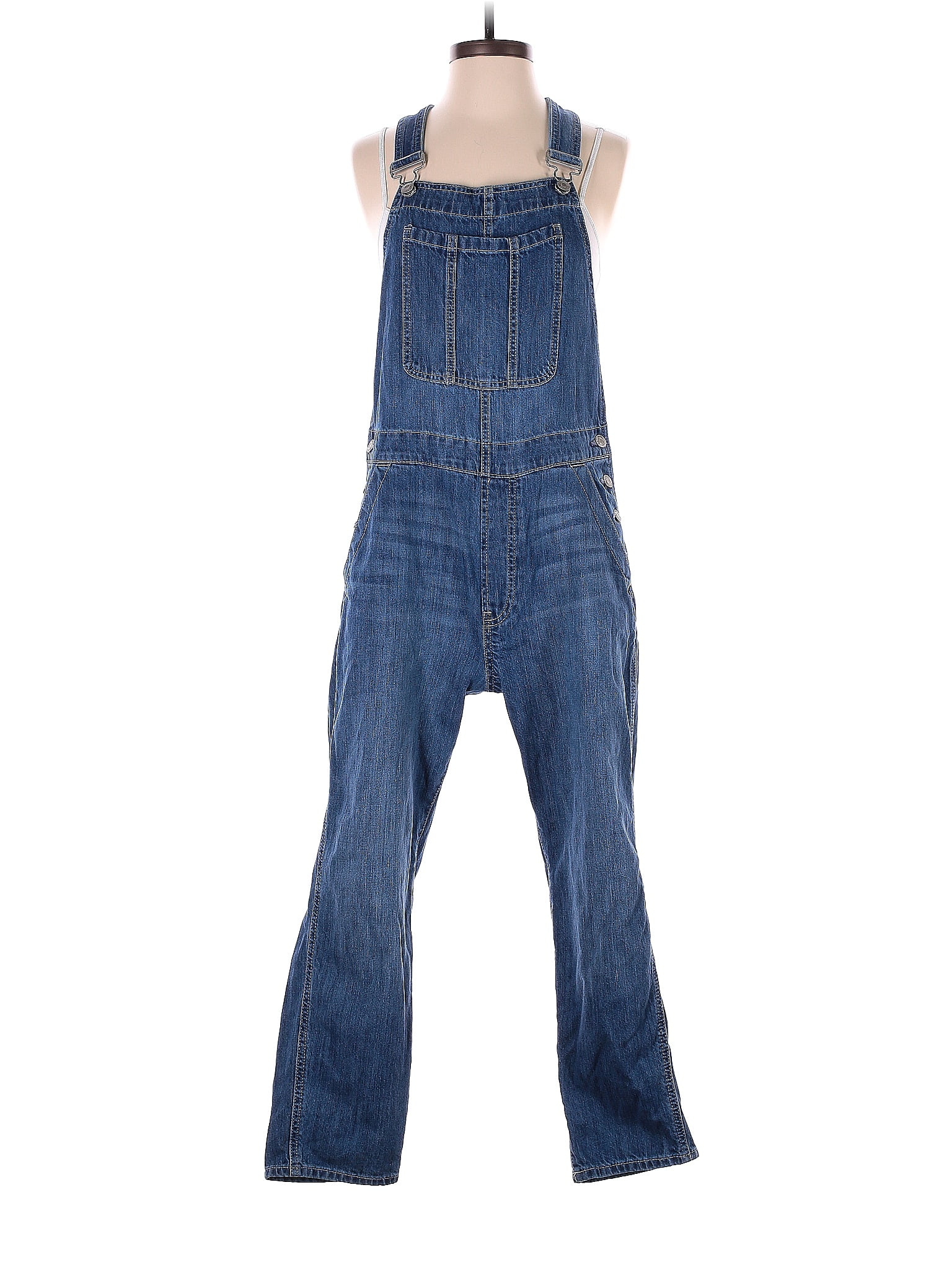 Gap Solid Blue Overalls Size M - 57% off | ThredUp