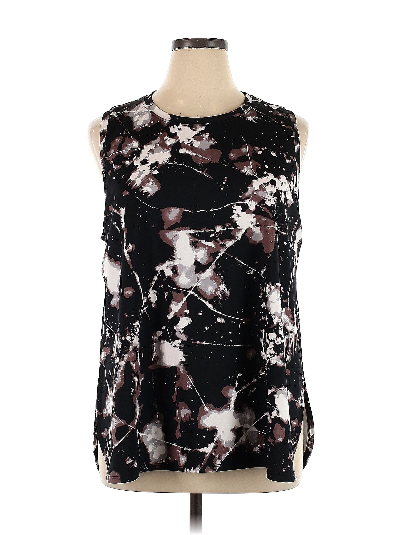 Assorted Brands 100% Polyester Black Active Tank Size 1X (Plus) - 60% ...