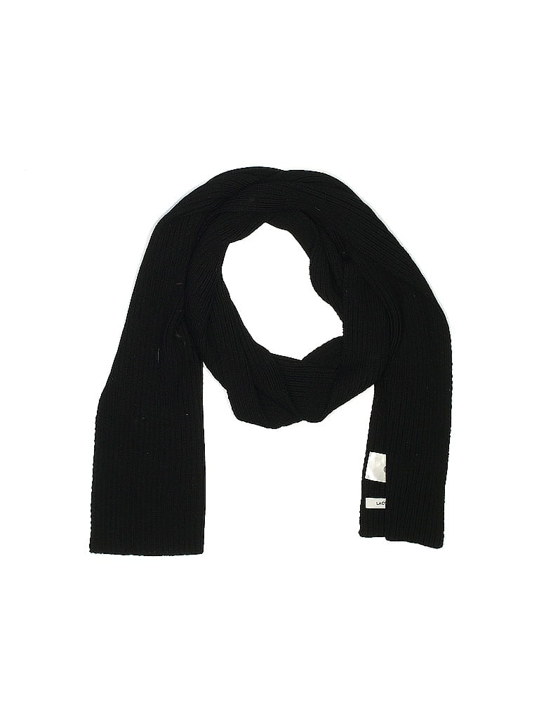 Lacoste 100% Wool Solid Black Scarf One Size - 71% off | ThredUp