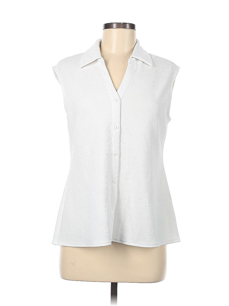 Alfani Color Block Polka Dots White Sleeveless Polo Size M - 68% off ...