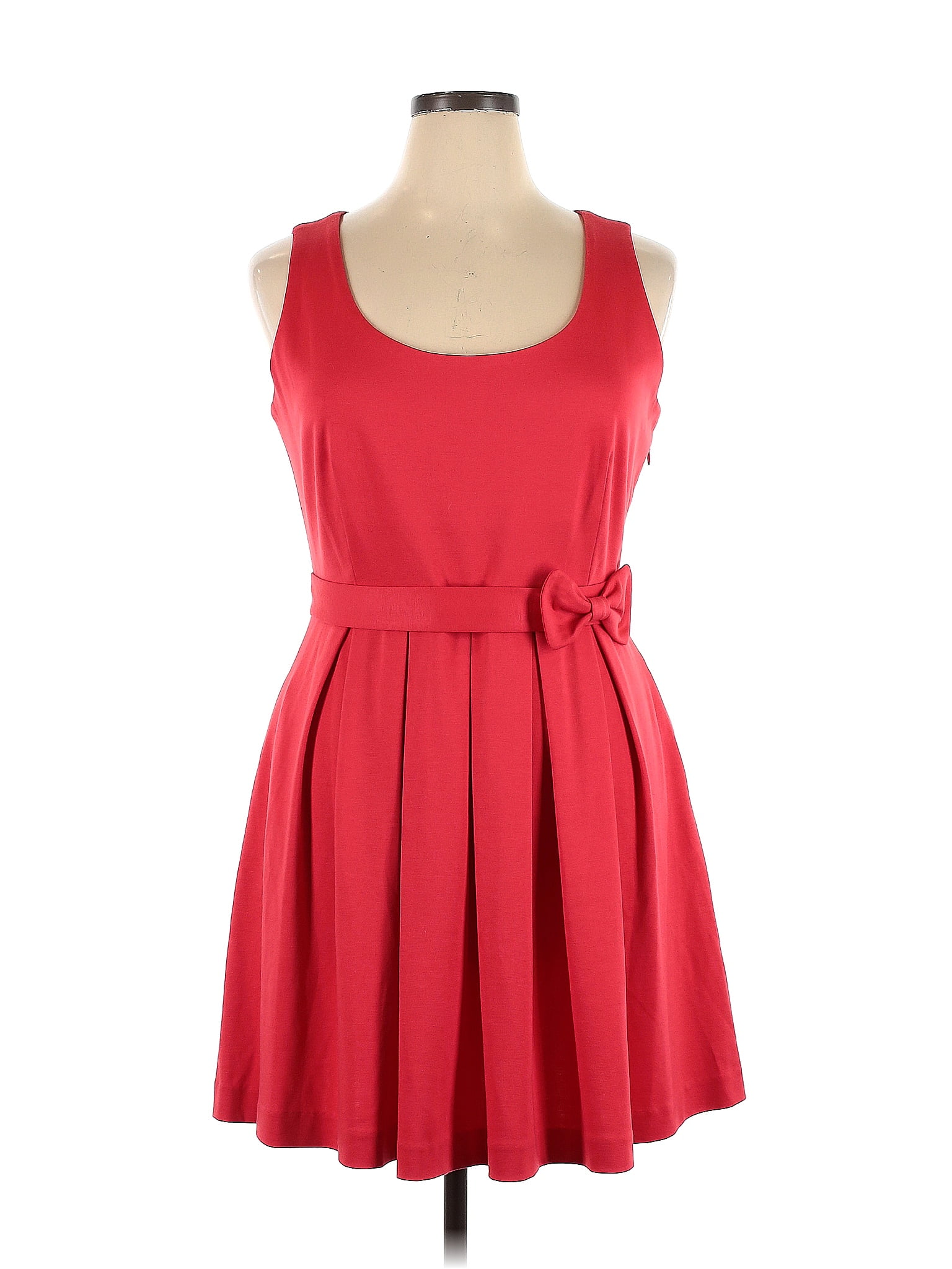 Lauren Conrad 100 Polyester Solid Red Cocktail Dress Size 16 51 Off