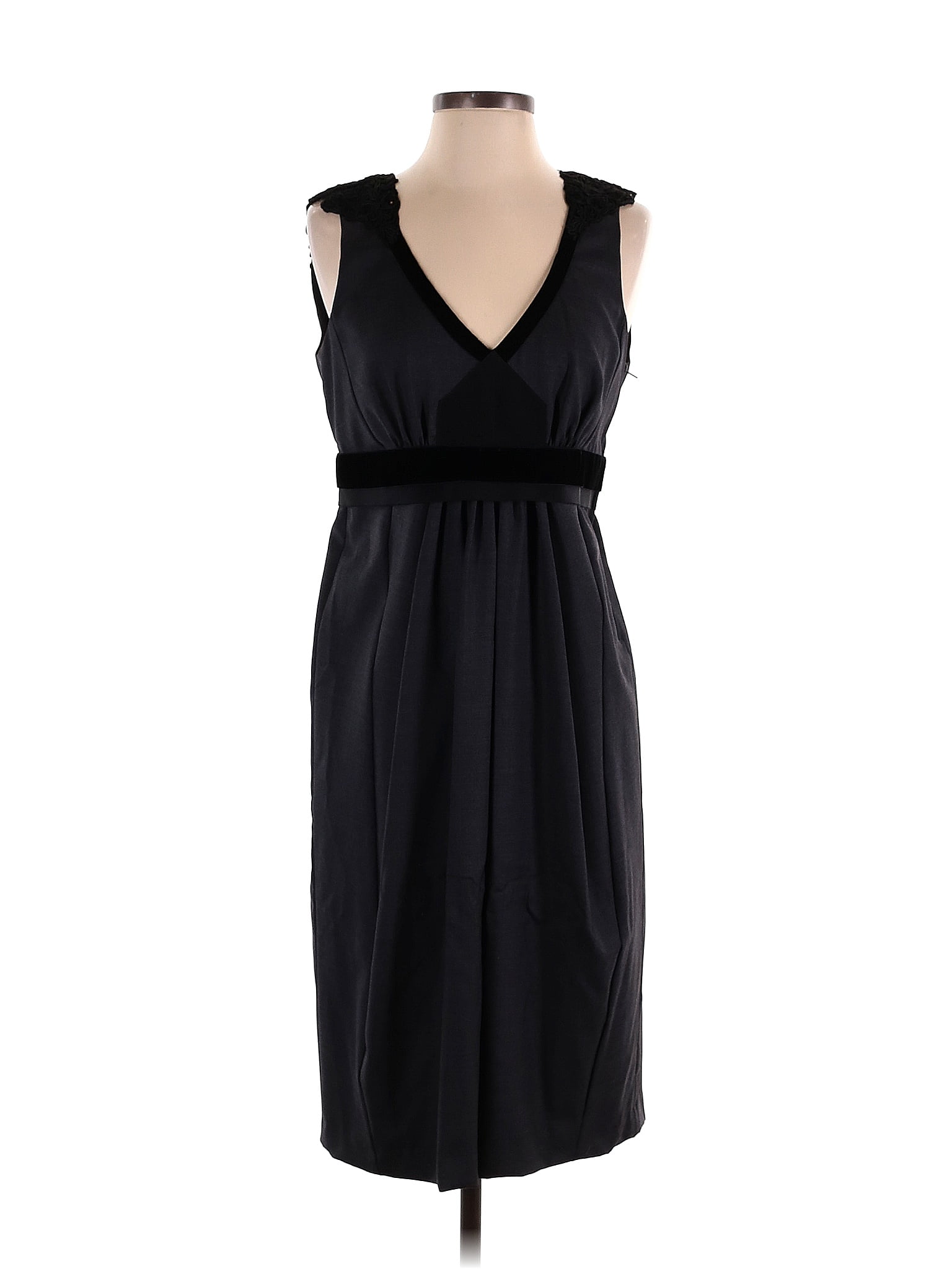 ETRO 100% Wool Solid Black Cocktail Dress Size 44 (IT) - 20% off | ThredUp