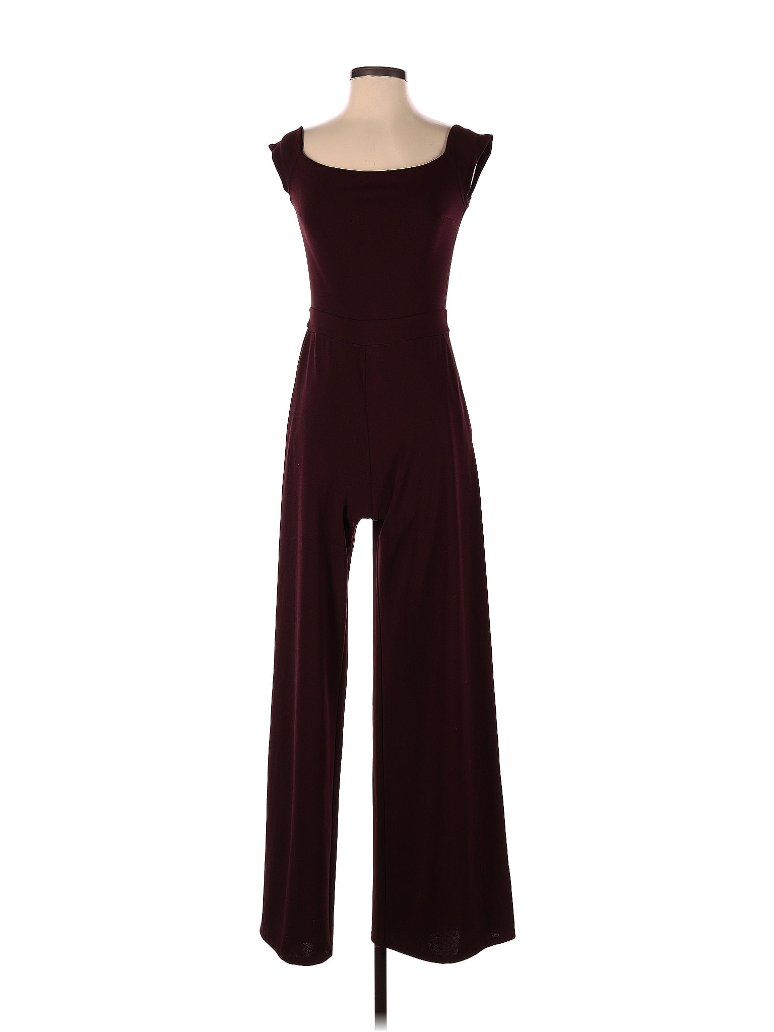 Express Solid Maroon Burgundy Jumpsuit Size XS - 69% off | ThredUp
