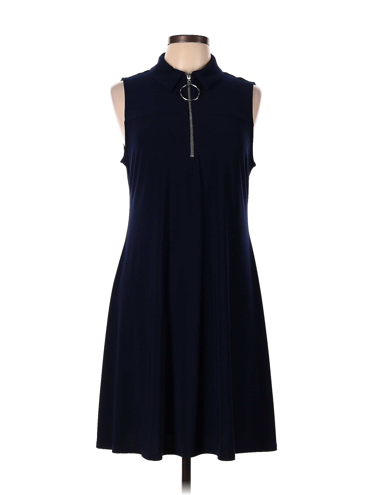 Msk Solid Navy Blue Cocktail Dress Size L 62 Off Thredup
