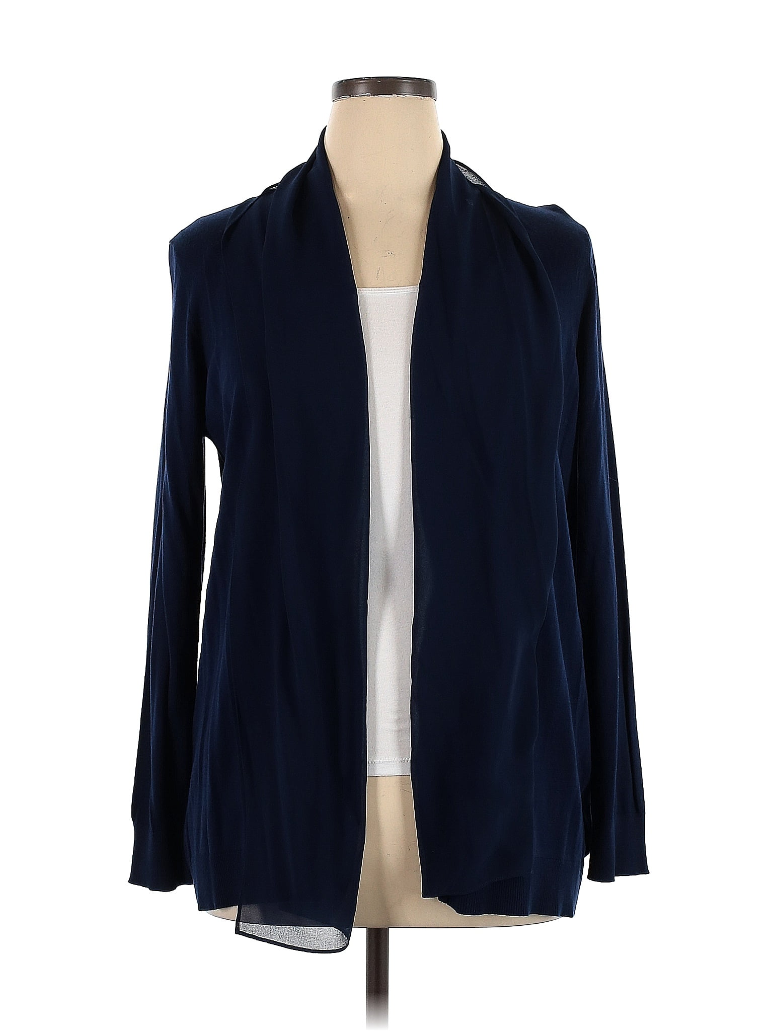 Lauren by Ralph Lauren Color Block Solid Navy Blue Cardigan Size XL ...