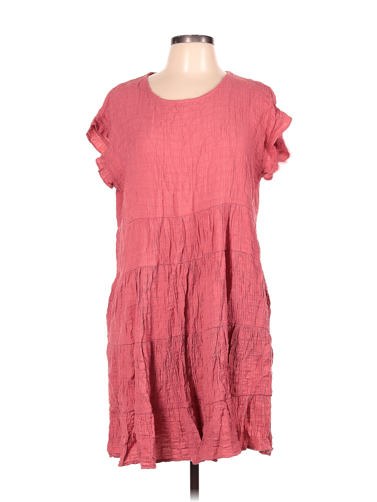 Knox Rose Solid Pink Casual Dress Size L 12 Off Thredup