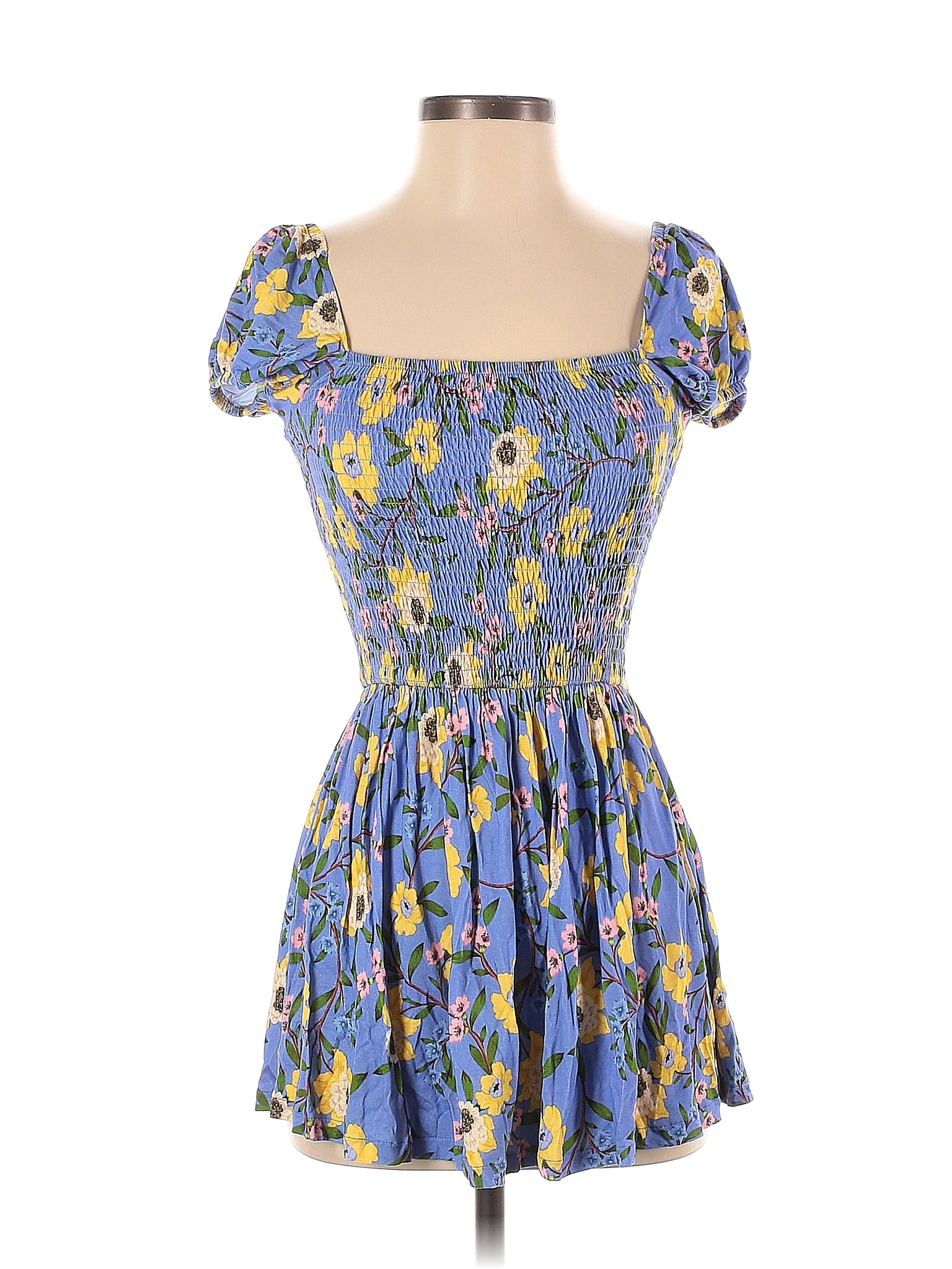 French Connection Floral Motif Blue Casual Dress Size 0 - 78% off | ThredUp