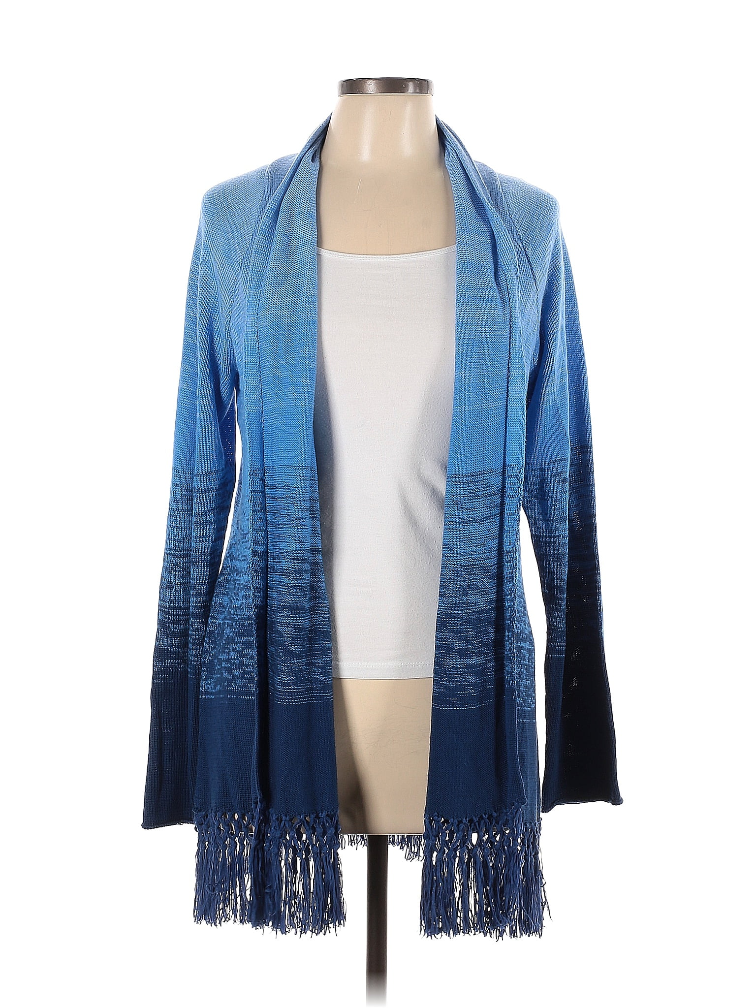 Lilly Pulitzer 100 Acrilan Color Block Blue Cardigan Size L 65 Off
