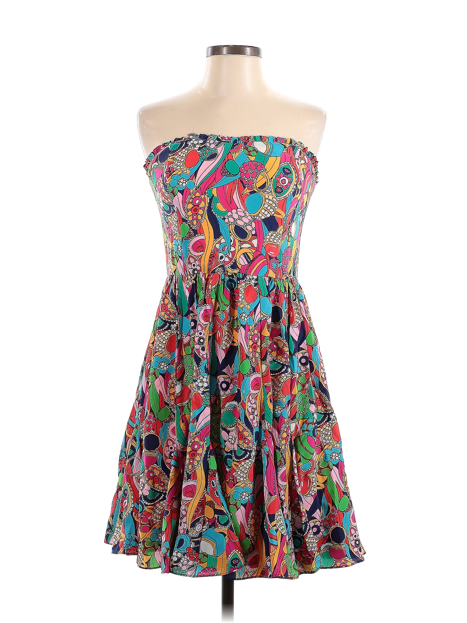 Lilly Pulitzer 100 Silk Blue Casual Dress Size 6 71 Off Thredup