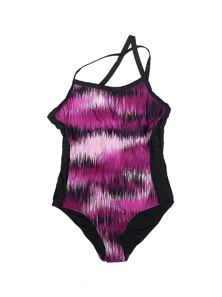 Balance Collection Tie-dye Multi Color Purple One Piece Swimsuit Size L ...