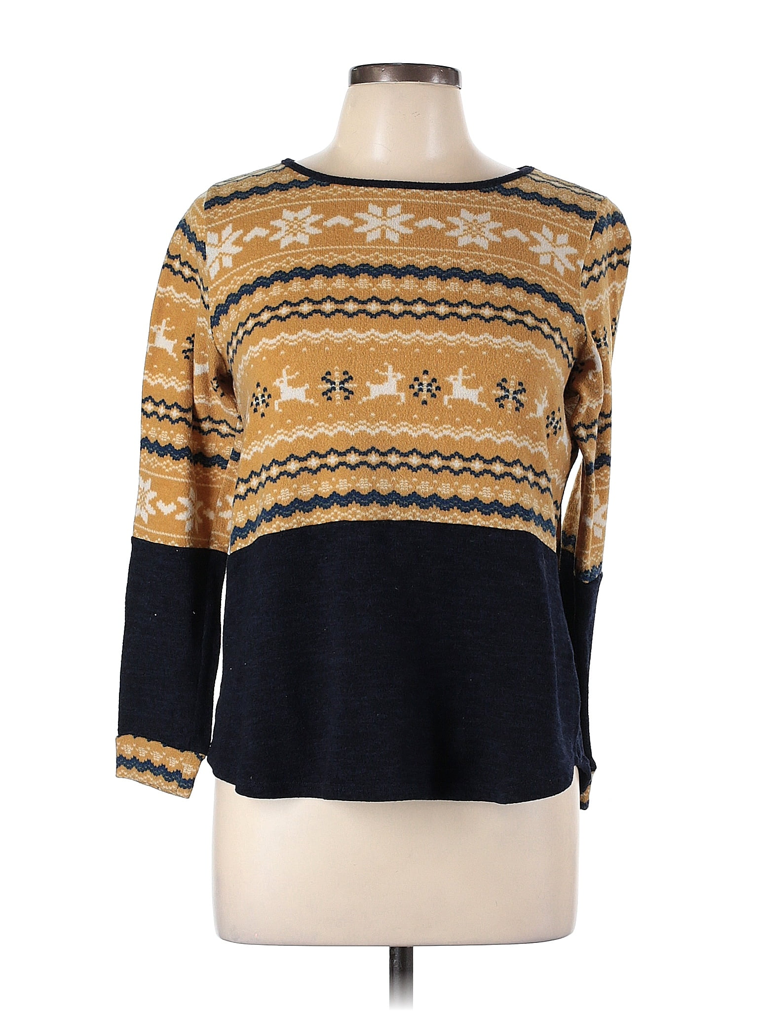 Hailey & Co. Color Block Yellow Gold Pullover Sweater Size L - 67% off ...