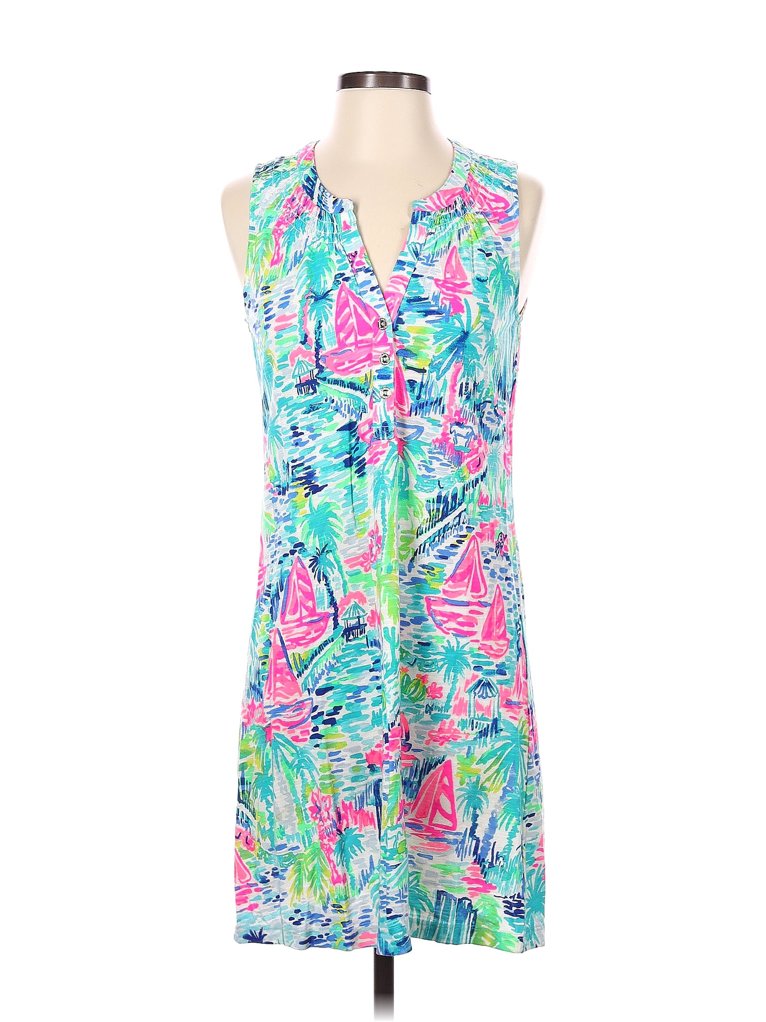 Lilly Pulitzer Multi Color Blue Casual Dress Size Xs 67 Off Thredup