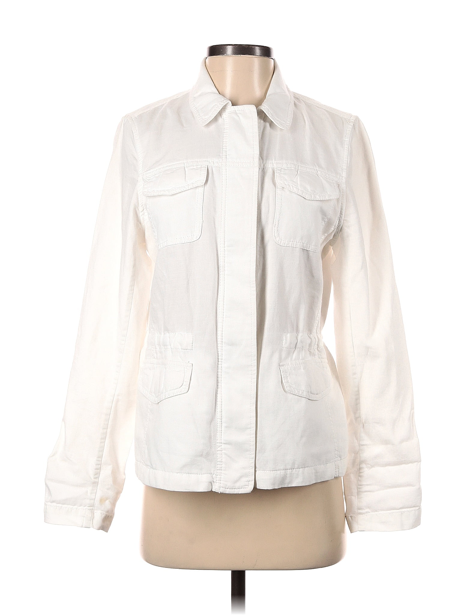 Talbots Solid White Jacket Size S - 78% off | ThredUp
