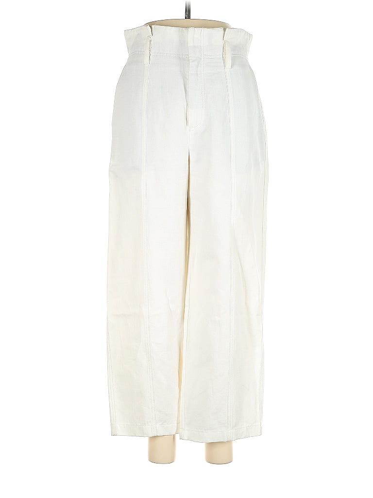 Vince. Solid White Ivory Linen Pants Size 6 - 81% off | ThredUp