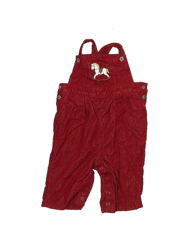 Janie and Jack 100% Cotton Solid Maroon Red Overalls Size 0-3 mo - 69% ...