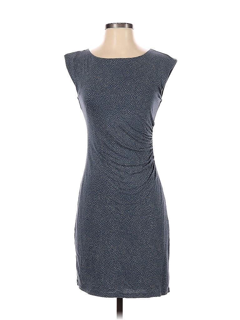 Ann Taylor LOFT 100% Polyester Multi Color Gray Casual Dress Size XS ...