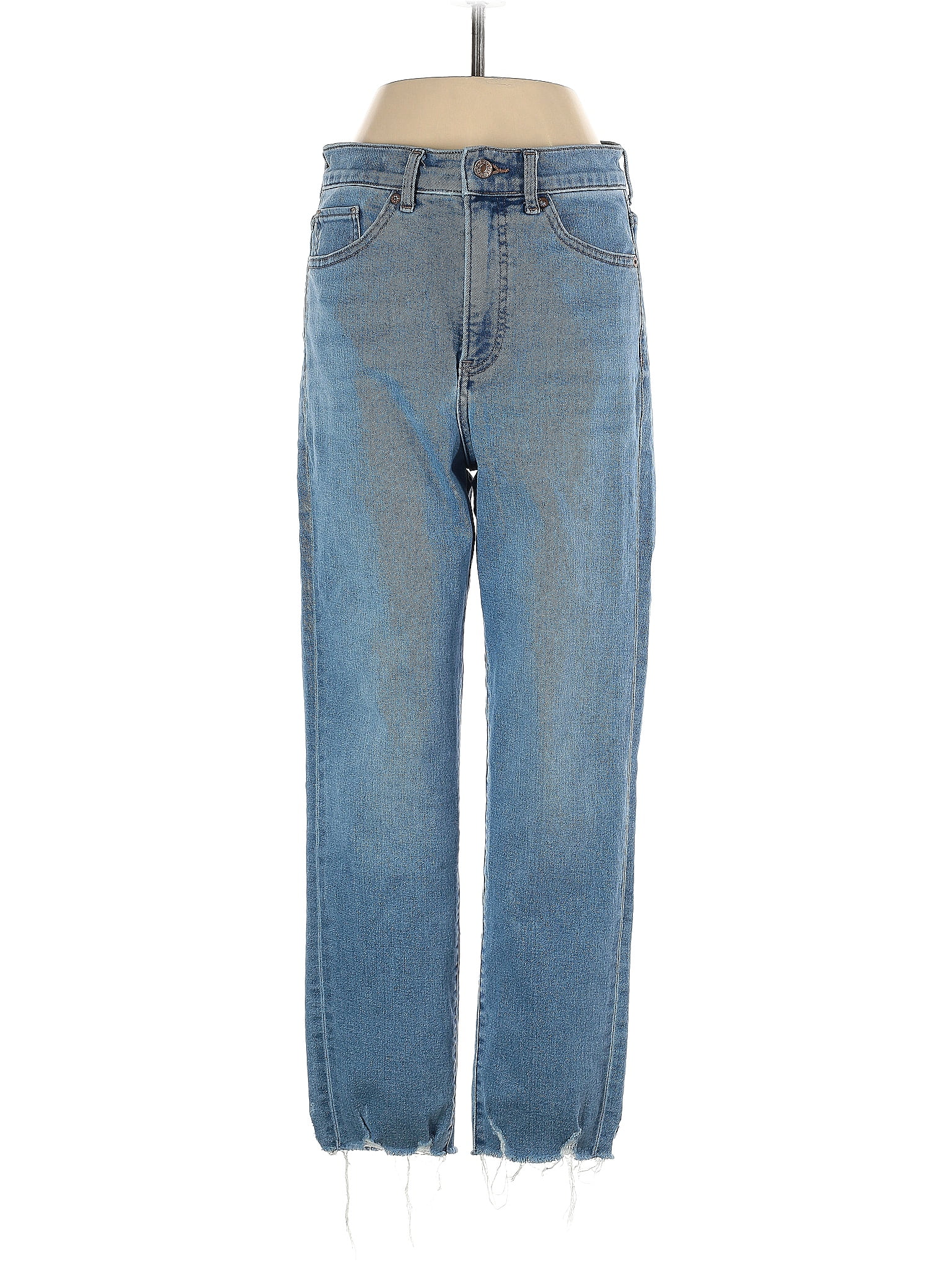 Express Solid Blue Jeans Size 4 - 71% off | ThredUp