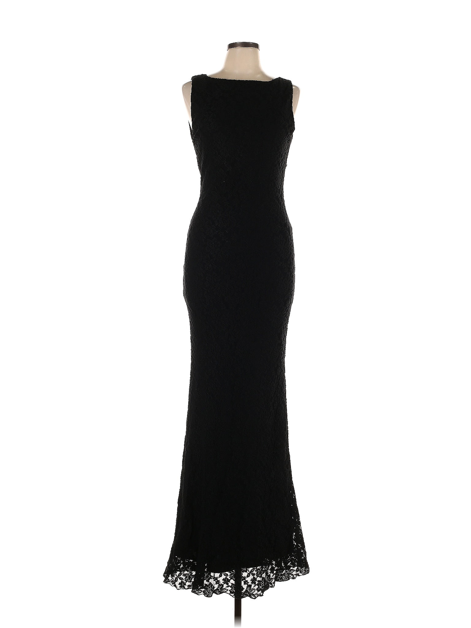 Alice Olivia Solid Black Cocktail Dress Size 12 83 Off Thredup