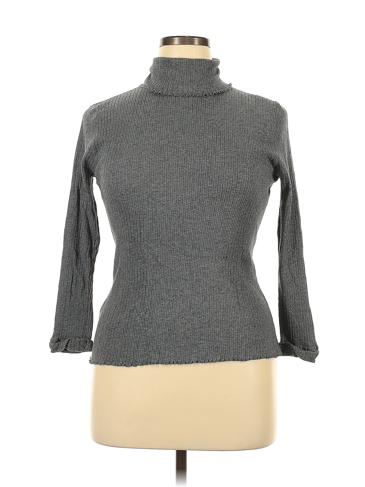 Sigrid Olsen Gray Long Sleeve Turtleneck Size Xl 78 Off Thredup
