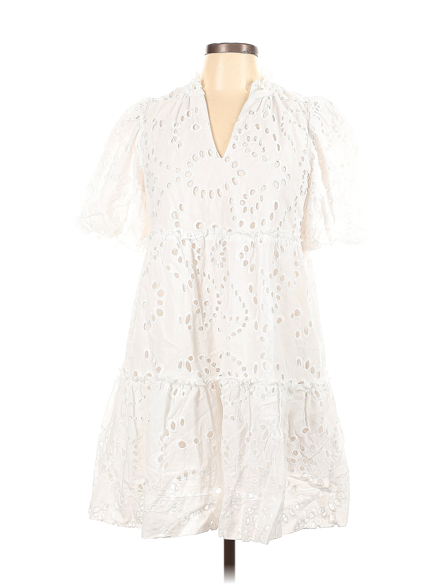 Tuckernuck 100% Cotton Solid White Casual Dress Size L - 70% off | ThredUp