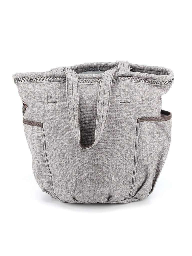 Retro Metro by Thirty One 100% Cotton Solid Gray Tote One Size - 65% ...