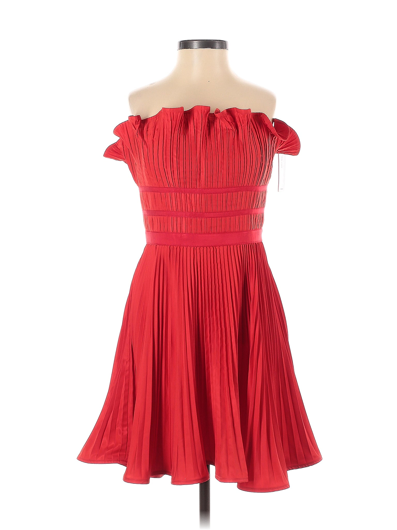 Amur 100 Polyester Solid Red Cocktail Dress Size 2 68 Off Thredup