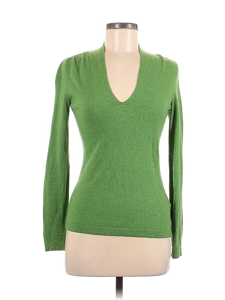 Banana Republic Color Block Solid Green Pullover Sweater Size S 73