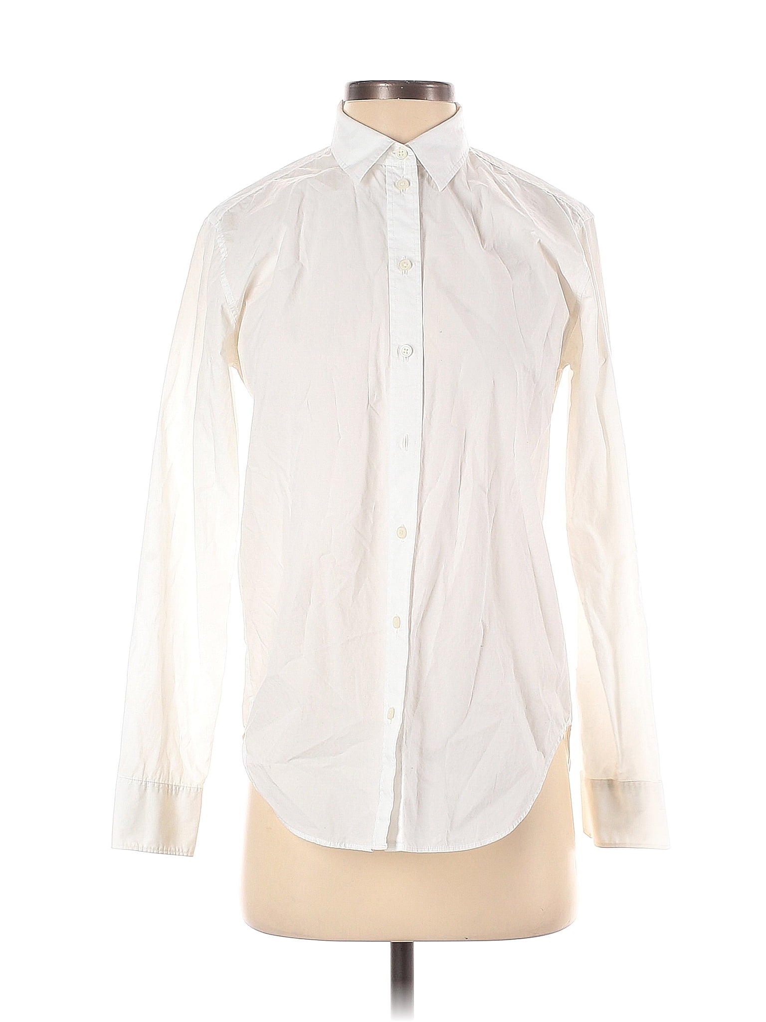 Everlane 100% Cotton Stripes White Ivory Long Sleeve Button-Down Shirt Size 0 - 49% off | ThredUp