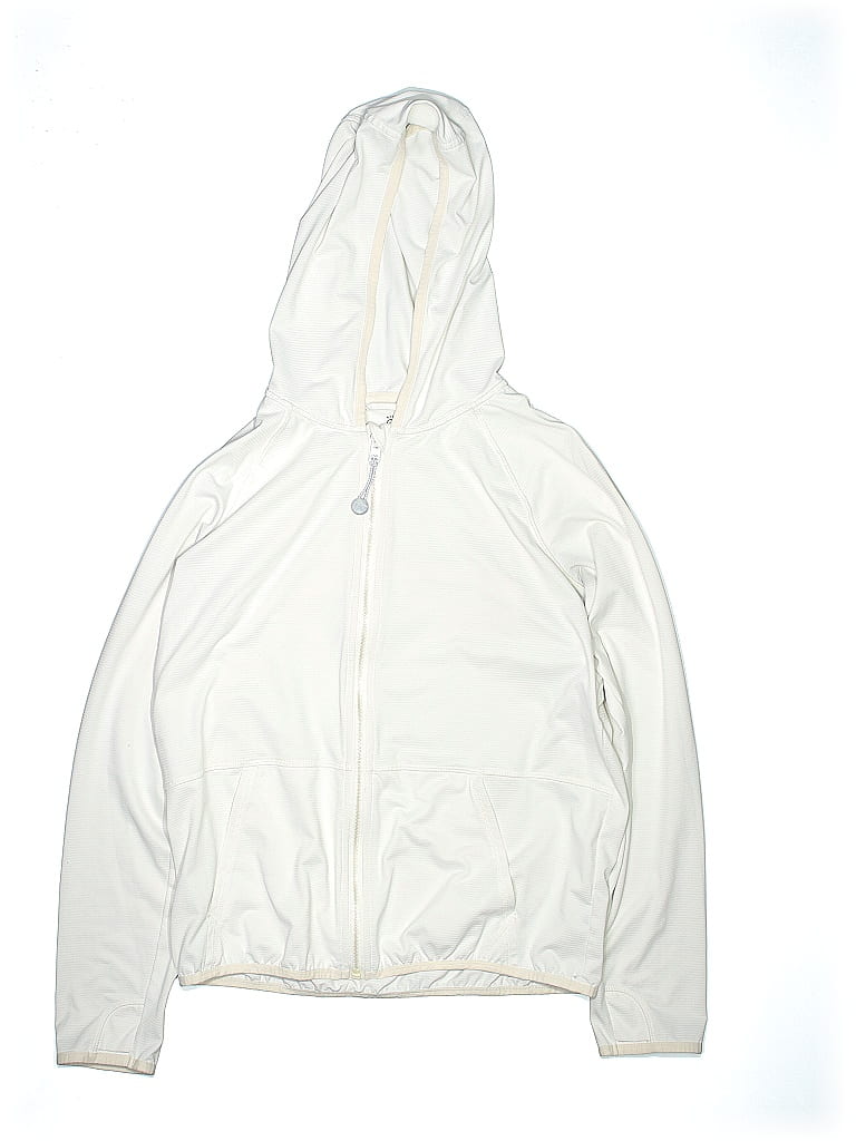 Athleta Solid White Track Jacket Size 16 - 46% off | ThredUp