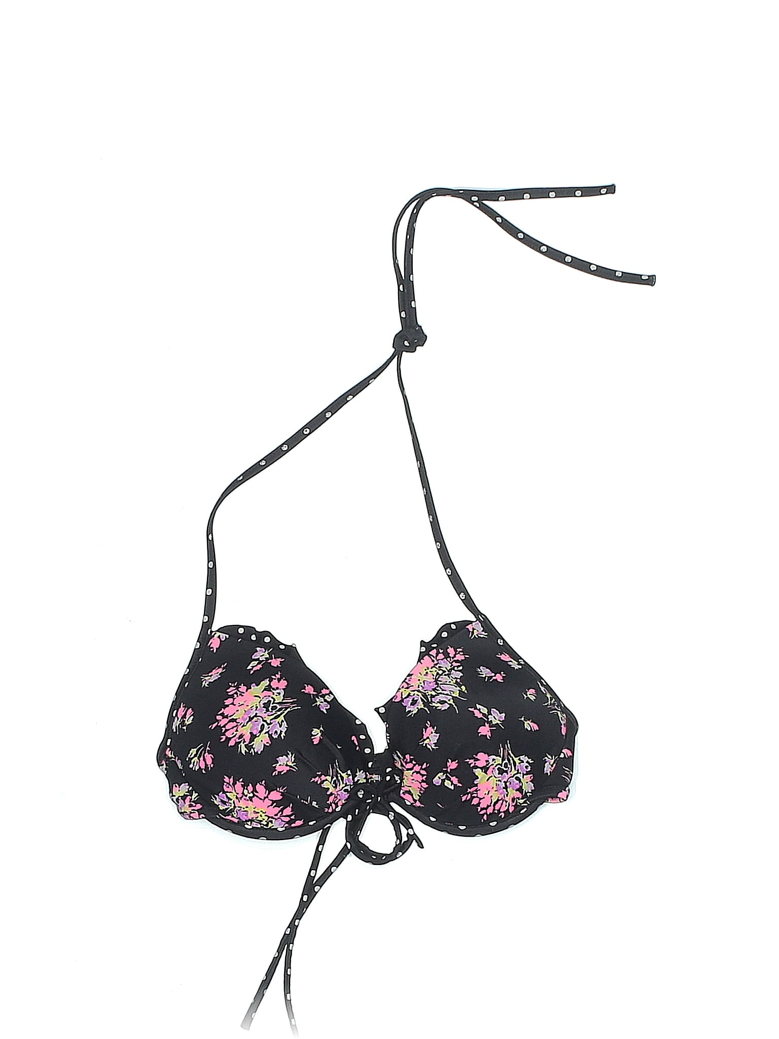Victorias Secret Floral Black Swimsuit Top Size Xs 32a 65 Off