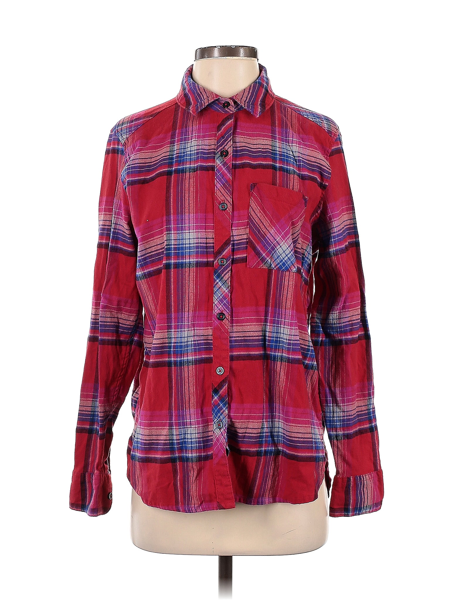Orvis Plaid Red Long Sleeve Button Down Shirt Size M 70 Off Thredup